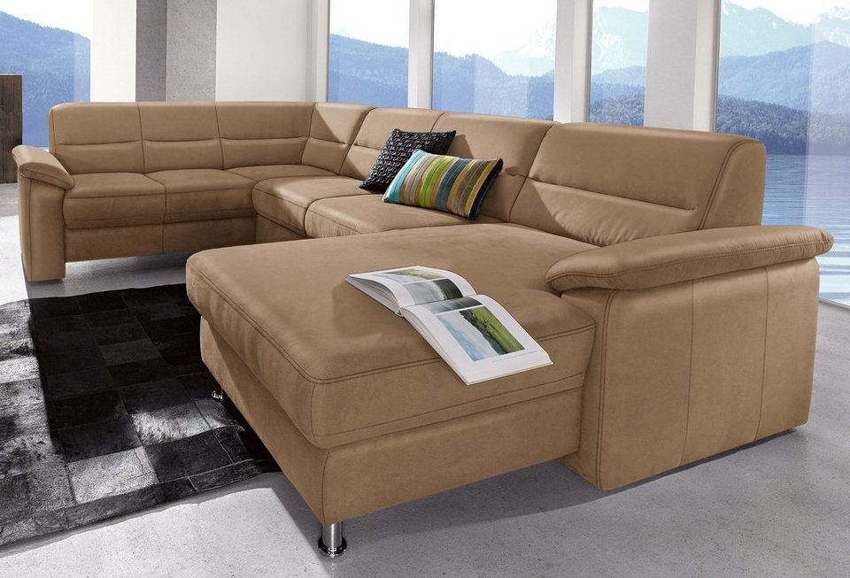 Sitandmore Wohnlandschaft Ascara U Form Inklusive Boxspringfederkern